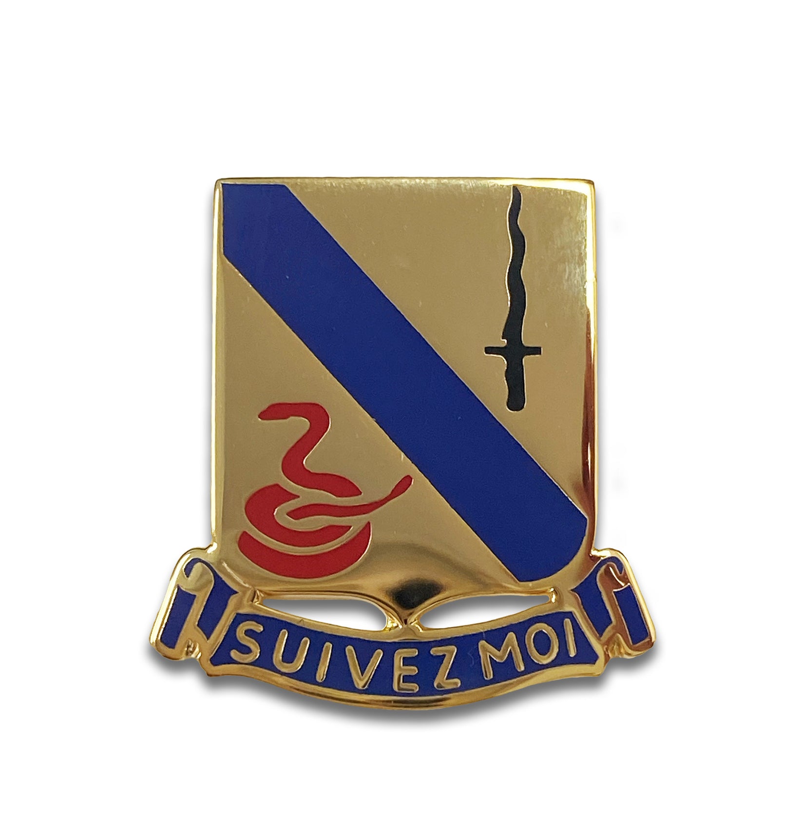 14th Armored Cav "Suivezmoi" crest (each) | Sta-Brite Insignia Inc.