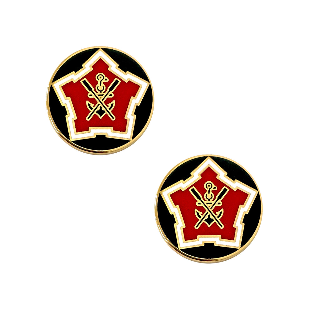 2nd Engineer Battalion crest (pair) | Sta-Brite Insignia Inc.
