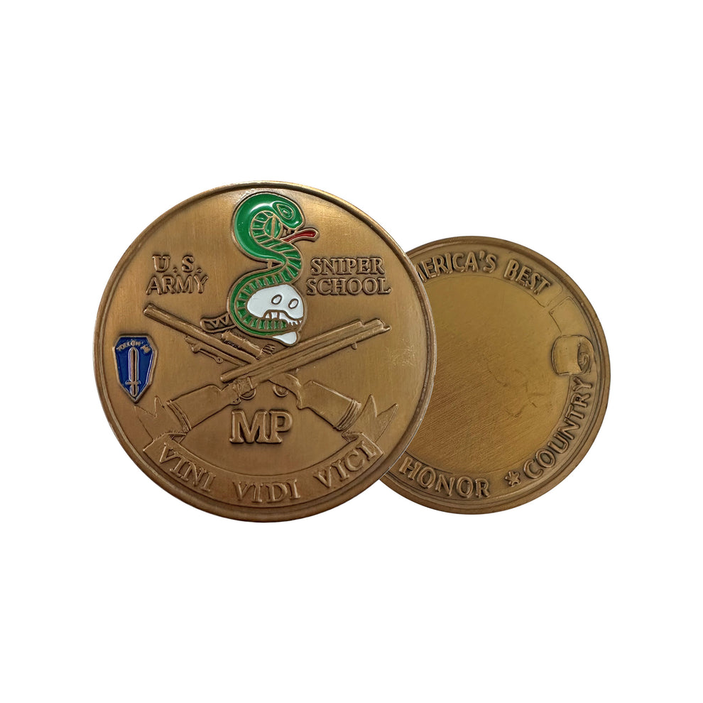 U.S. Army Sniper School Military Police Challenge Coin | Sta-Brite ...