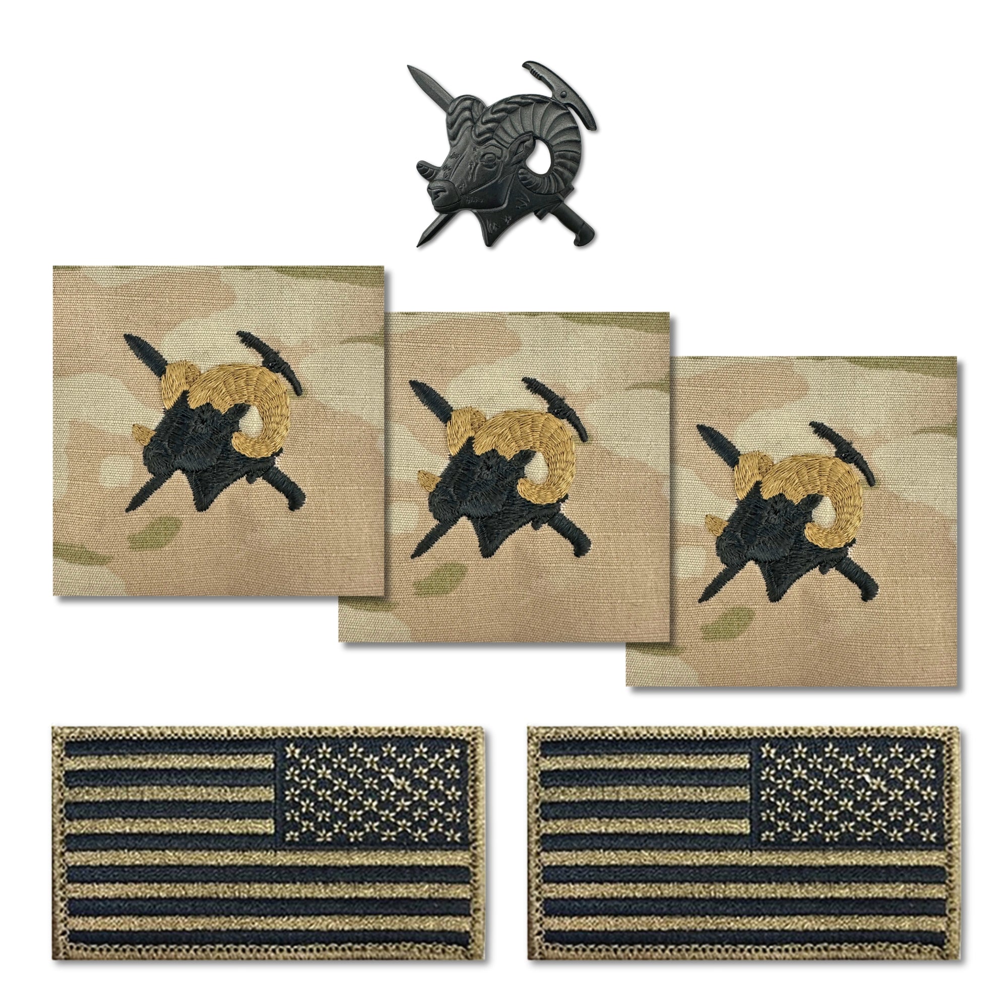 U.S. Army Mountaineering Badge Bundle OCP & Black Metal | Sta-Brite ...