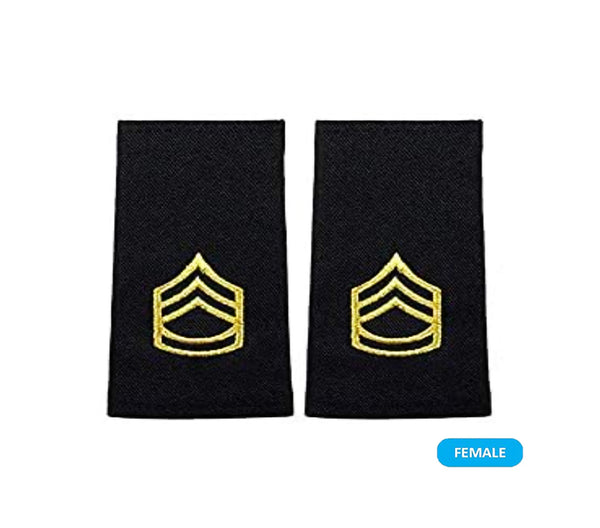 U.S. Army E7 Sergeant First Class Shoulder Marks - Female (Small) | Sta ...