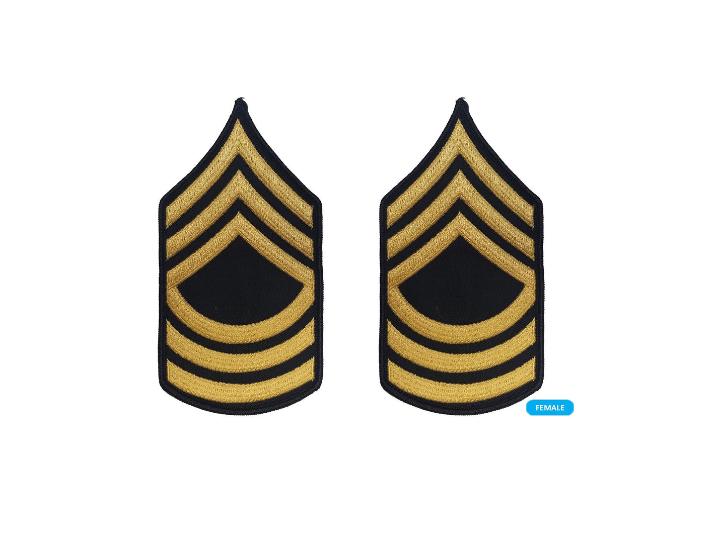 U.S. Army E8 Master Sergeant Gold on Blue Sew-on - Small/Female | Sta ...