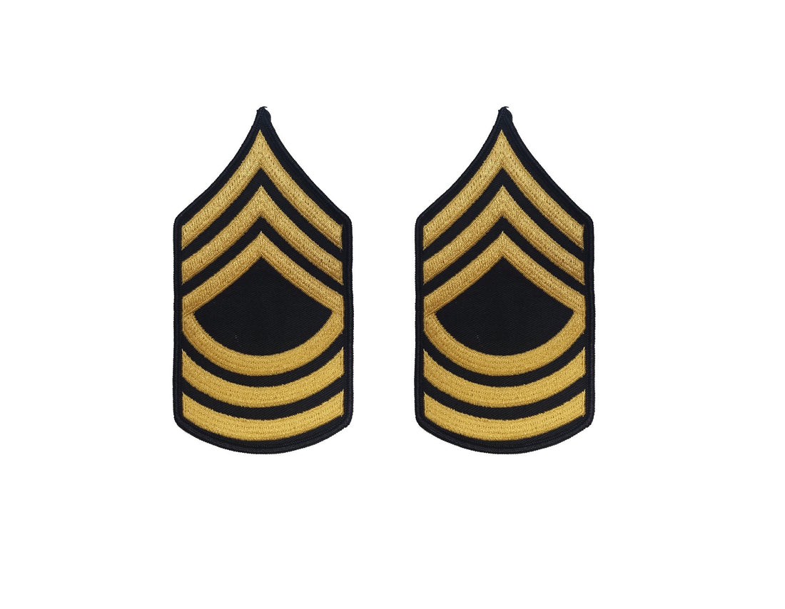 U.S. Army E8 Master Sergeant Gold on Blue Sew-on - Male (Large) | Sta ...
