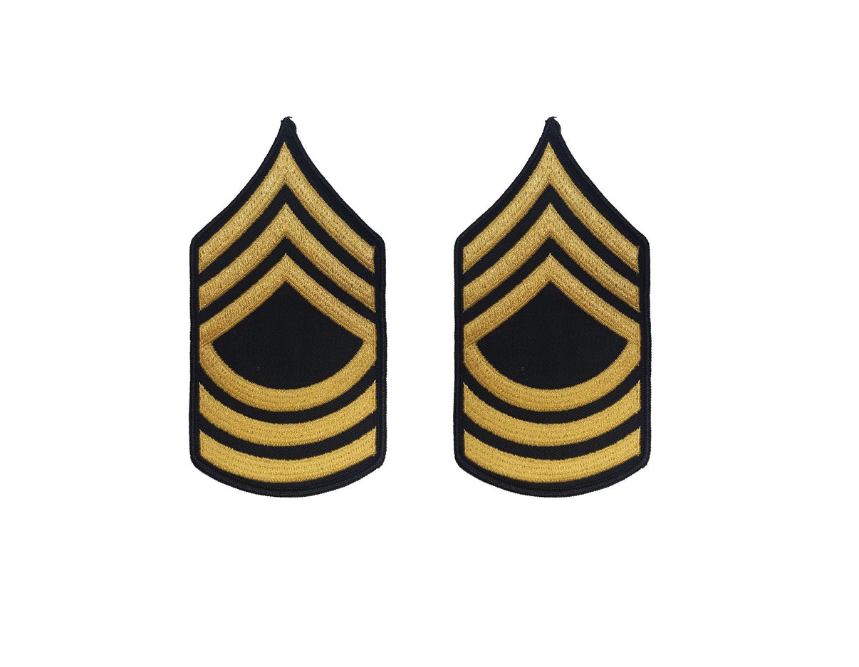 U.S. Army E8 Master Sergeant Gold on Blue Sew-on - Male (Large) | Sta ...