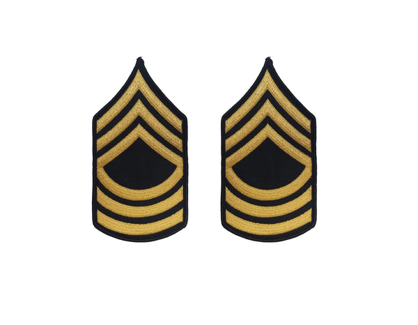 U.S. Army E8 Master Sergeant Gold on Blue Sew-on - Male (Large) | Sta ...