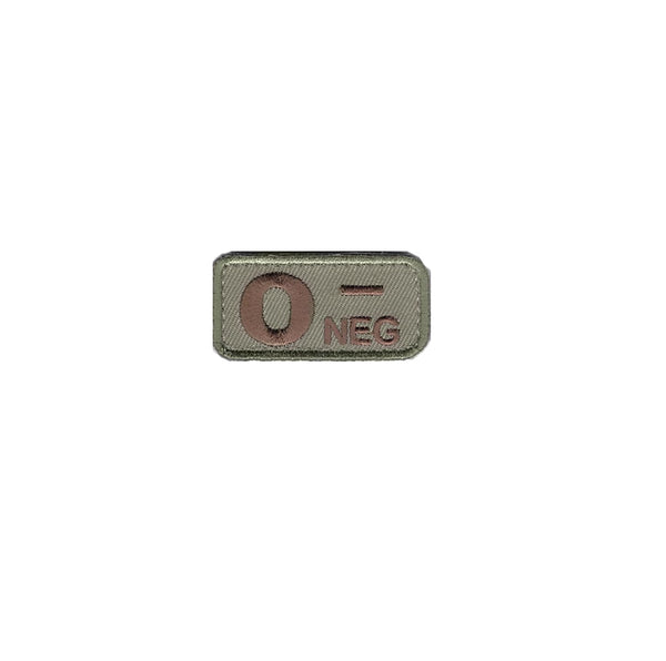 O- Blood Type OCP Patch with Hook Fastener | Sta-Brite Insignia Inc.